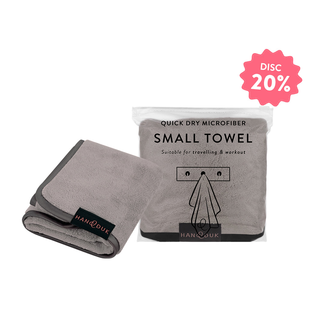 Handuk Microfiber - Coral Velvet Small Towel Grey – Handduk By Today